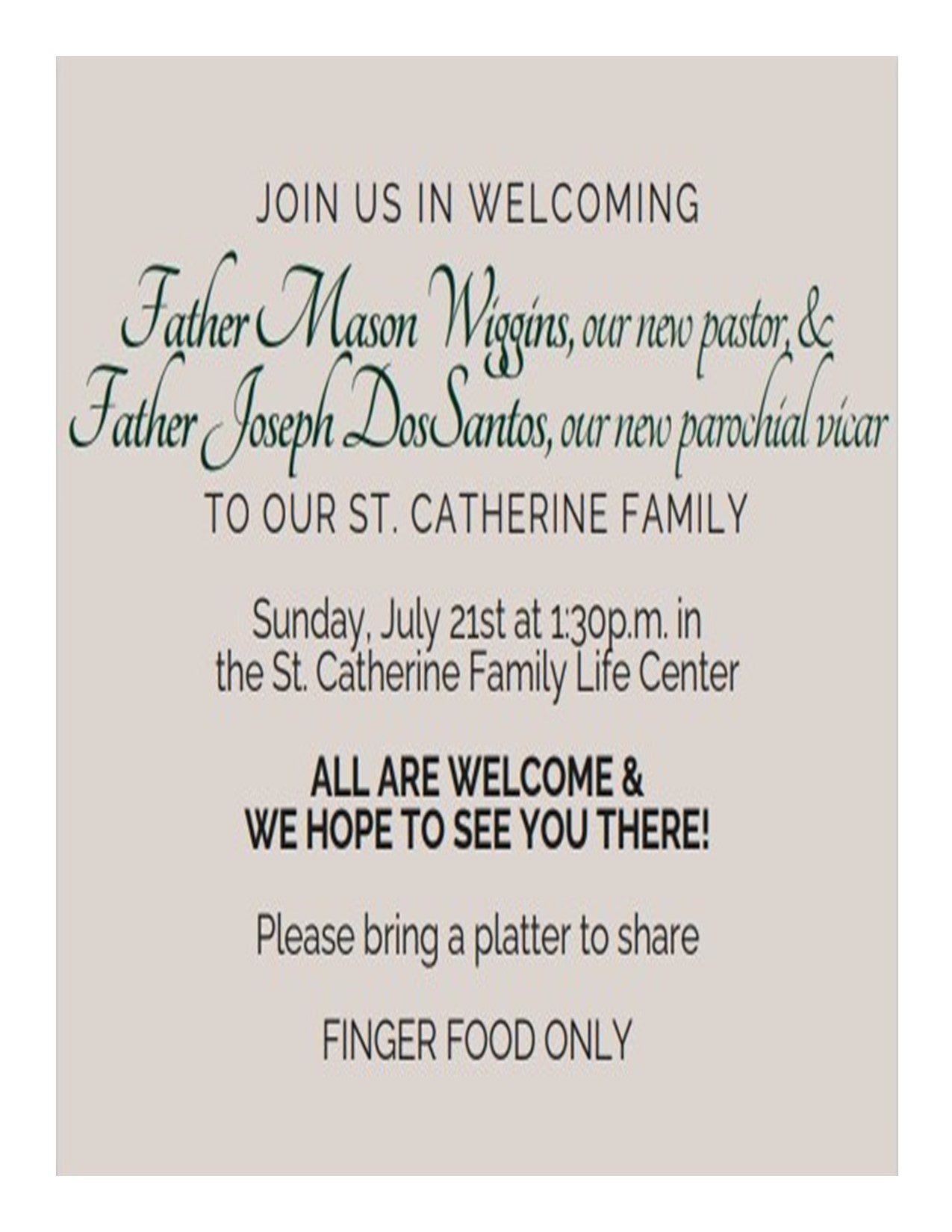 Parish Events – St. Catherine of Siena